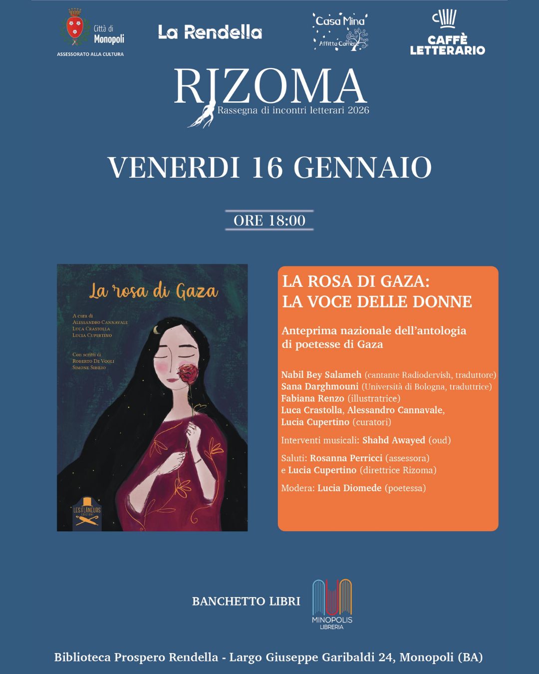 Rizoma, rassegna di incontri letterari 2026 / Eventi / Vivere il comune ...